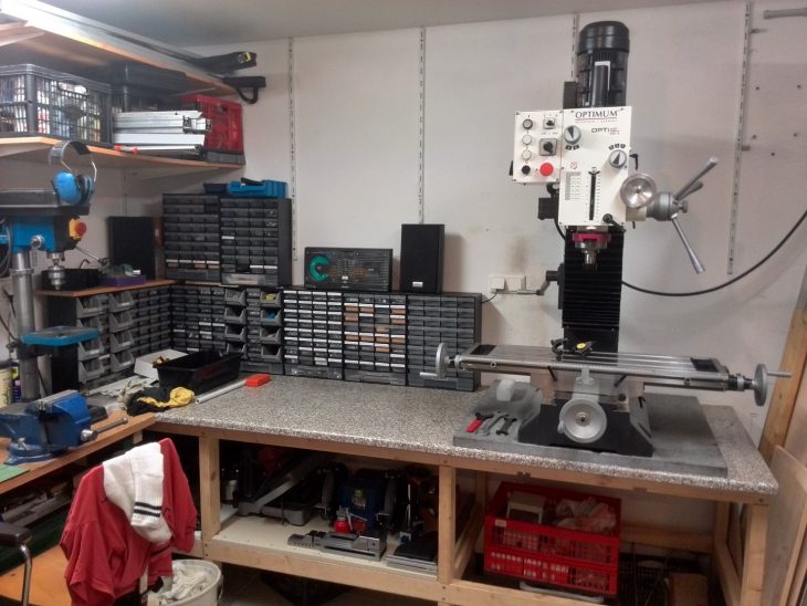 Meine Optimum MB4 ist nun aufgestellt und vermessen – Henriette-CNC